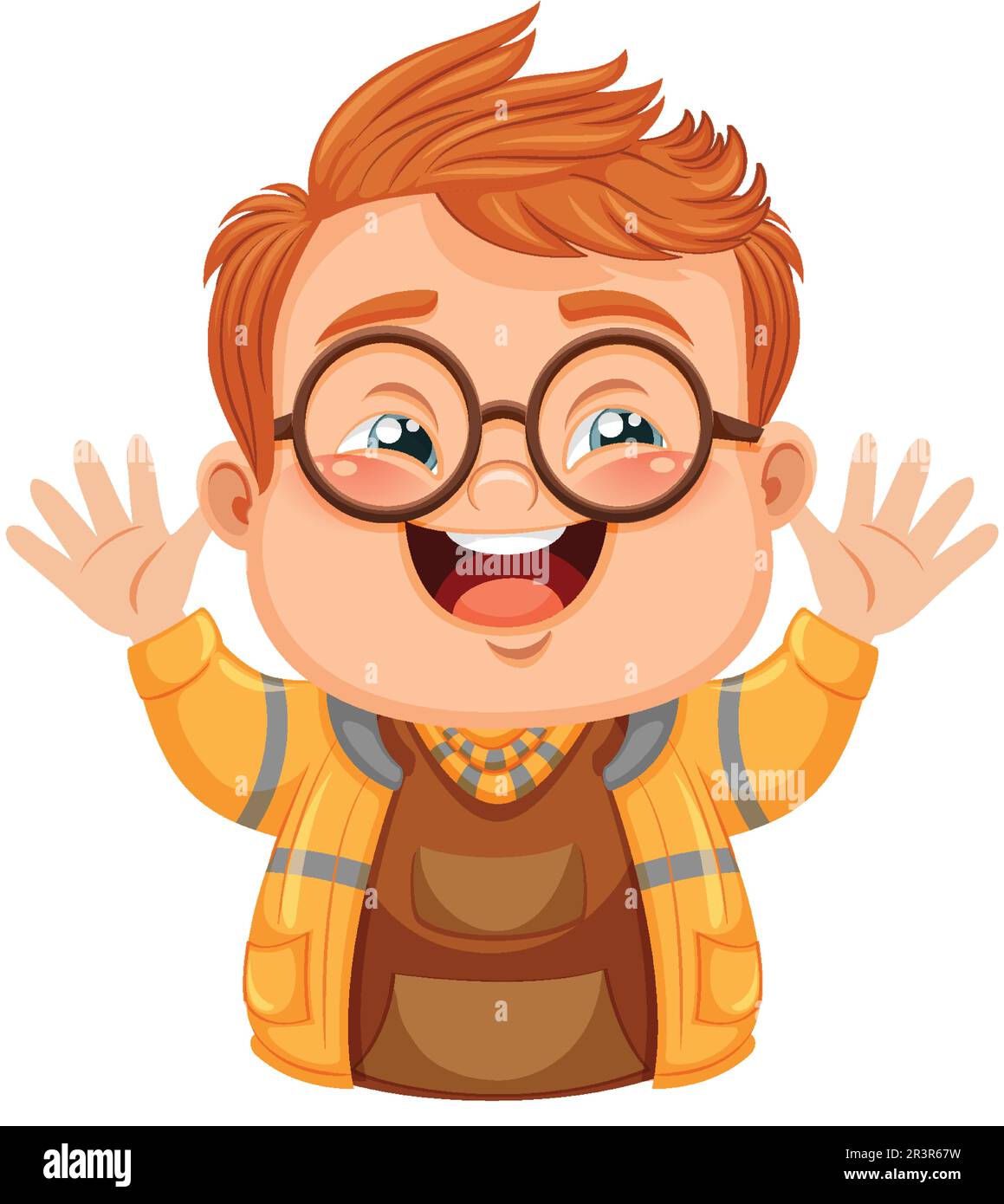 Cute nerdy boy cartoon character illustration Stock Vector Image & Art ...
