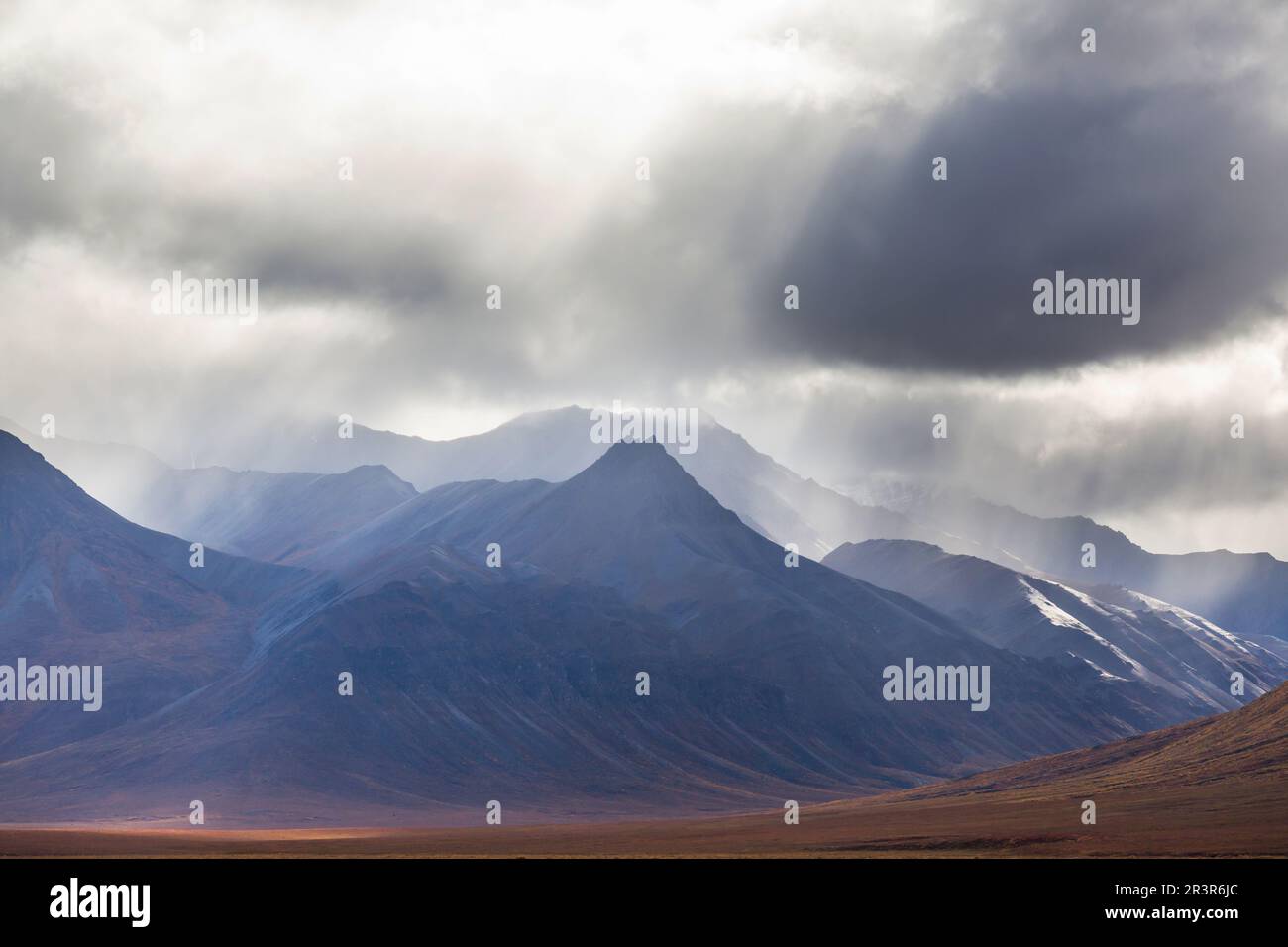 Mountains in tundra Stock Photo - Alamy