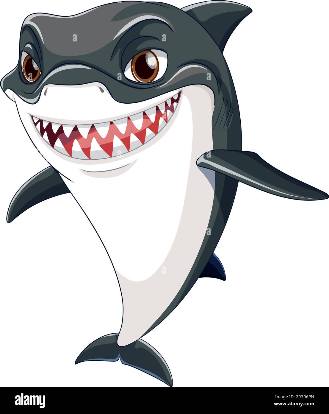 Cute shark cartoon character illustration Stock Vector Image & Art - Alamy