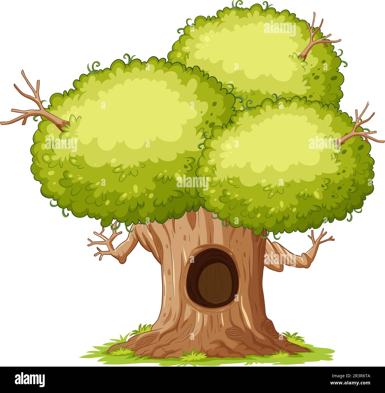 Isolated simple tree cartoon illustration Stock Vector Image & Art - Alamy