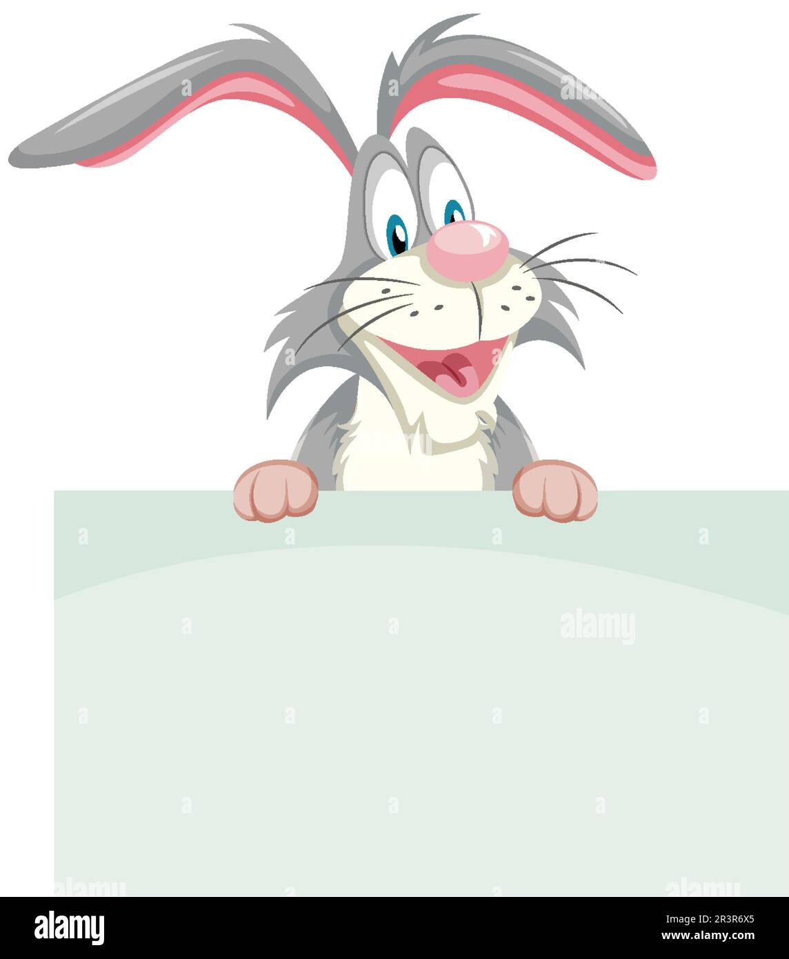 Cute playful rabbit cartoon character illustration Stock Vector Image ...