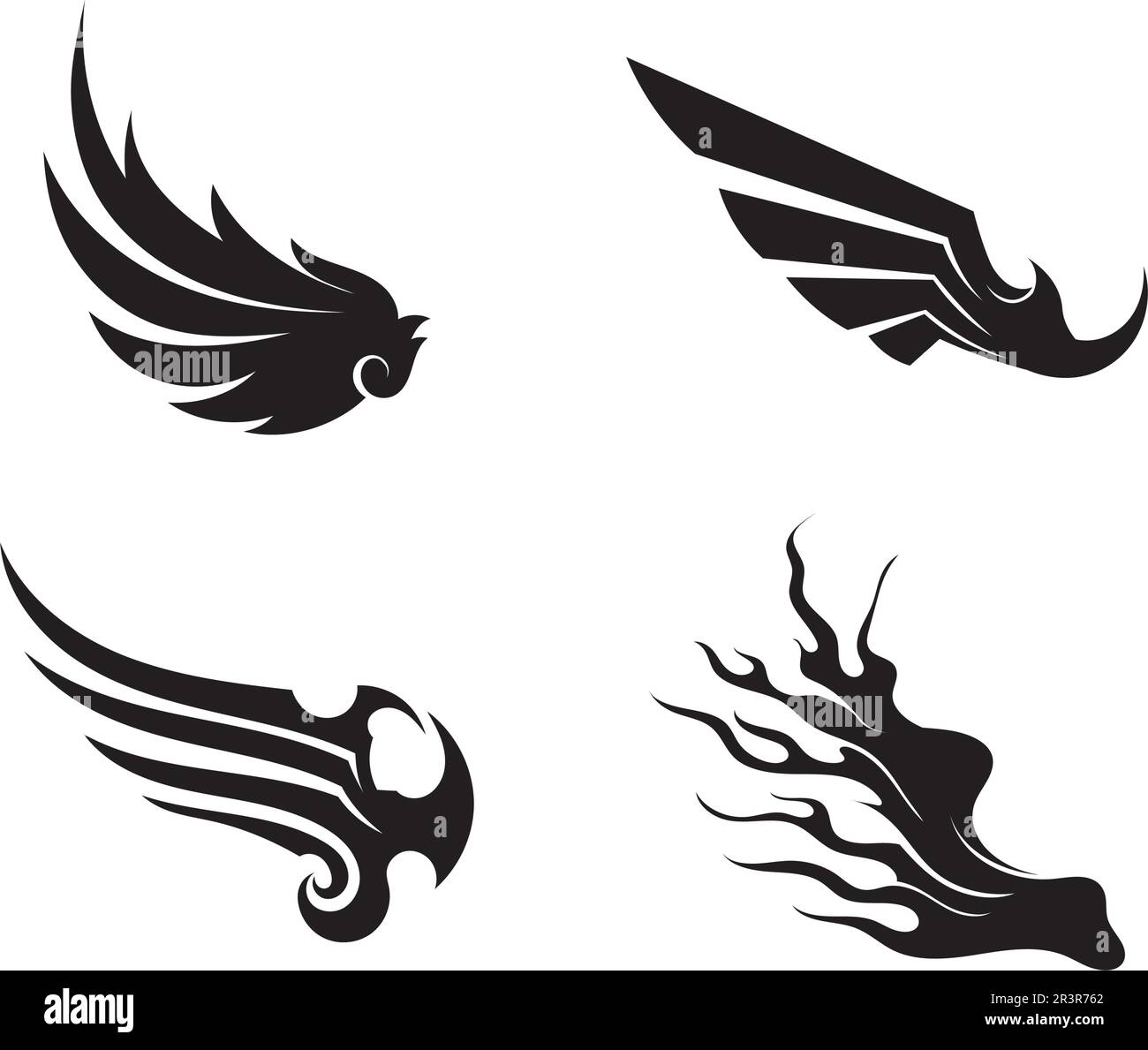 Falcon Wings Logo Template vector icon logo design Stock Vector Image ...
