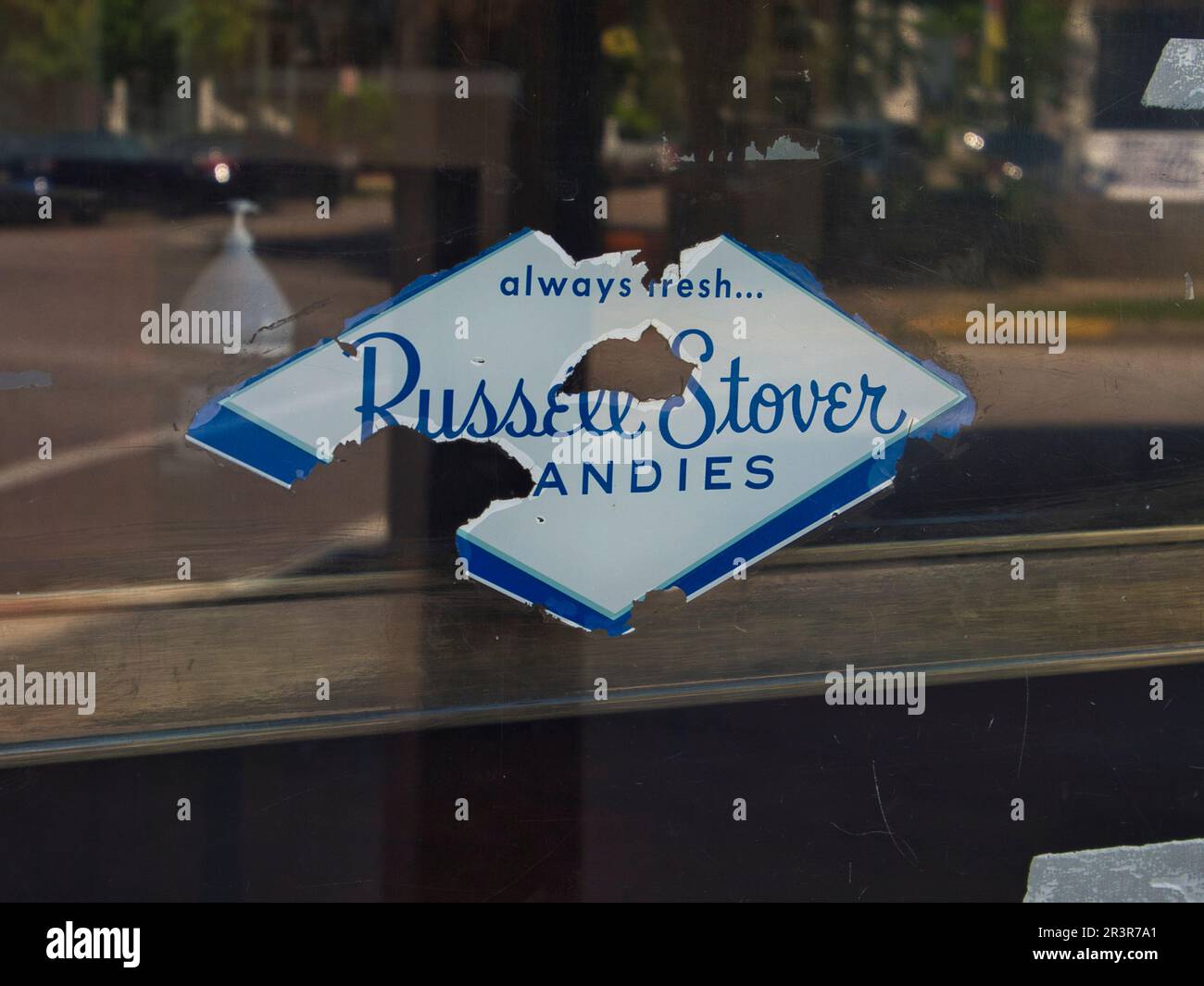 Vintage Russell Stover candy logo Stock Photo - Alamy