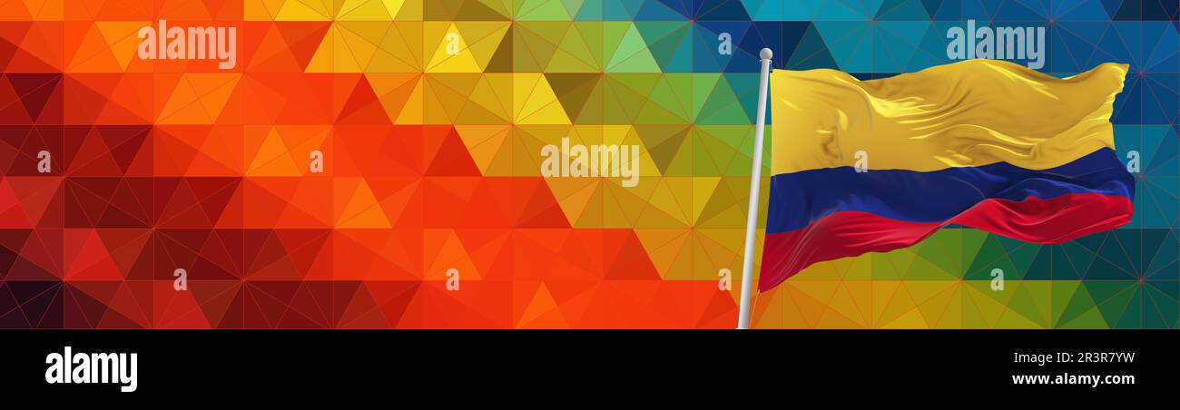 Large Colombia flag waving in the wind Stock Photo - Alamy