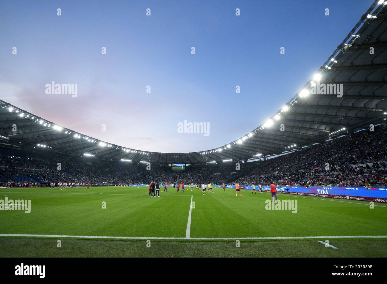 General view of Olympic Stadium during the Coppa Italia Frecciarossa ...