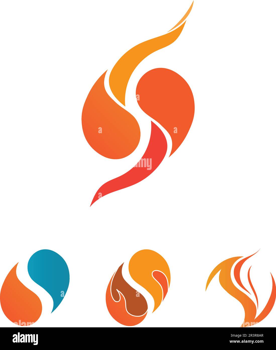 Fire flame nature logo and symbols icons template Stock Vector Image ...