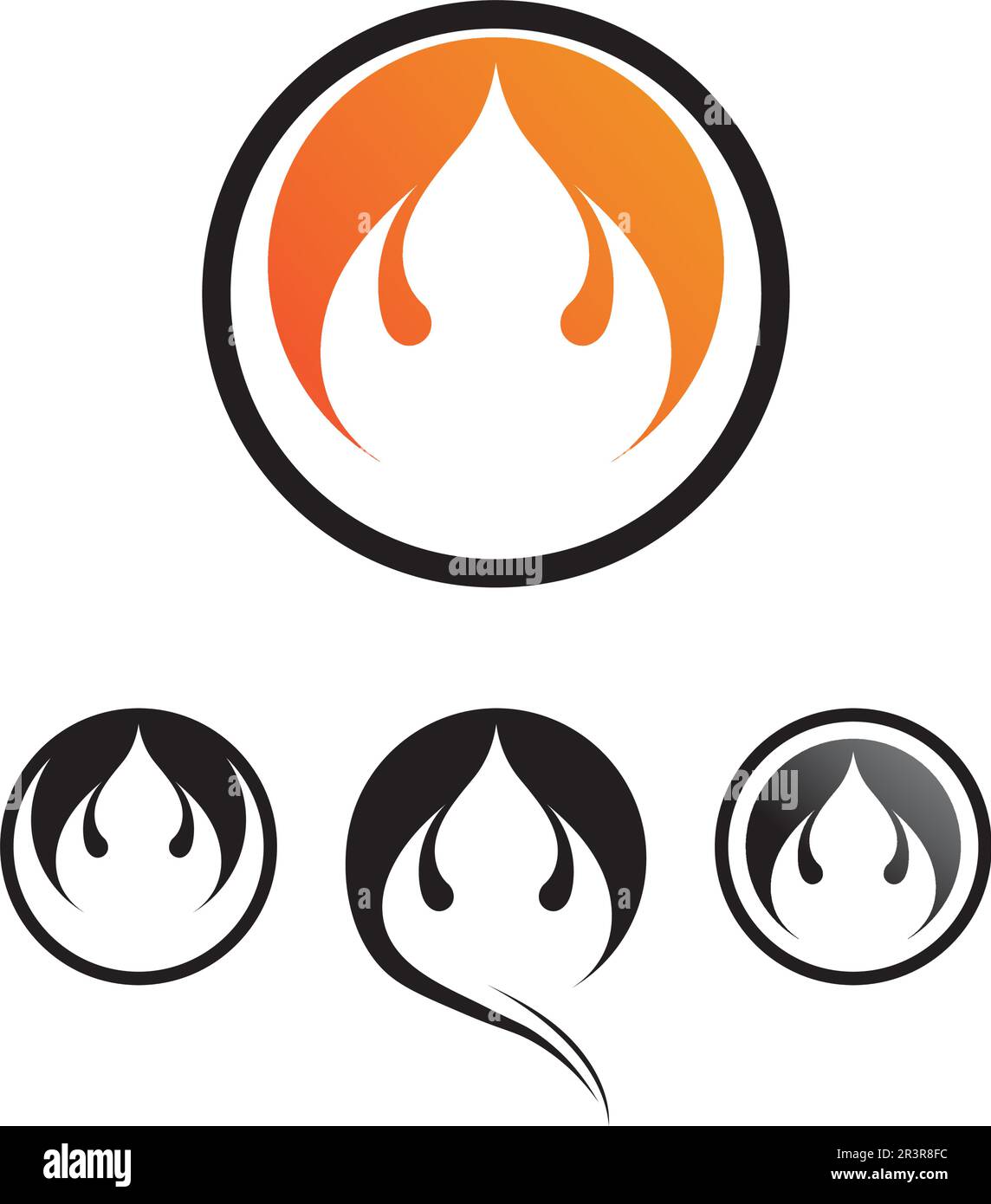 Fire flame nature logo and symbols icons template Stock Vector Image ...