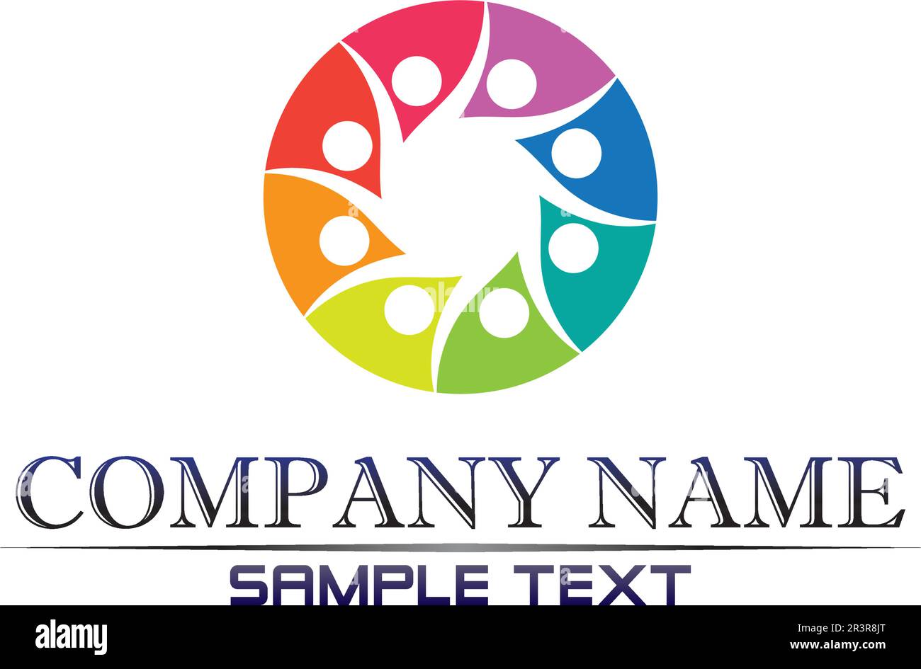 Community Care Logo People Icons In Circle Vector Concept Engagement ...