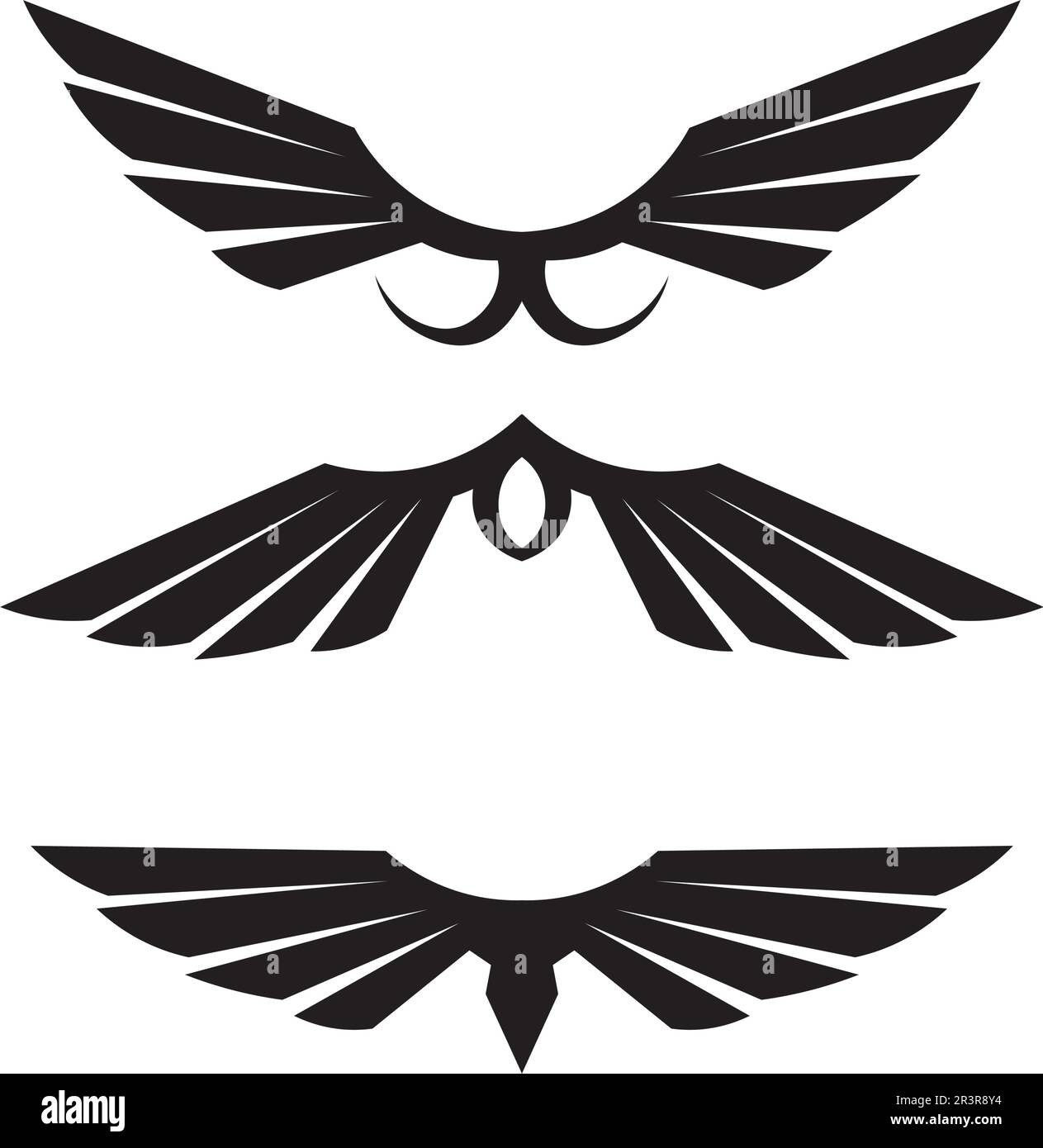 Falcon Wings Logo Template vector icon logo design Stock Vector Image ...