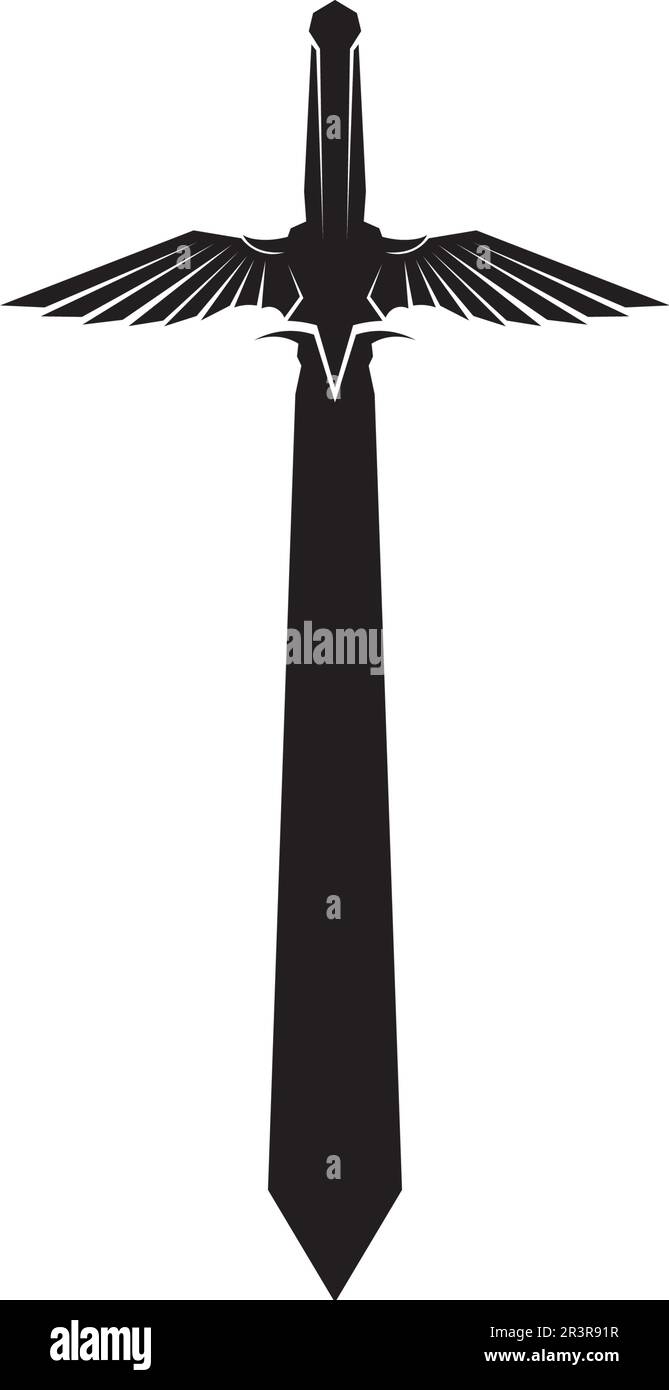 Black wing logo symbol for a professional designer Stock Vector Image ...