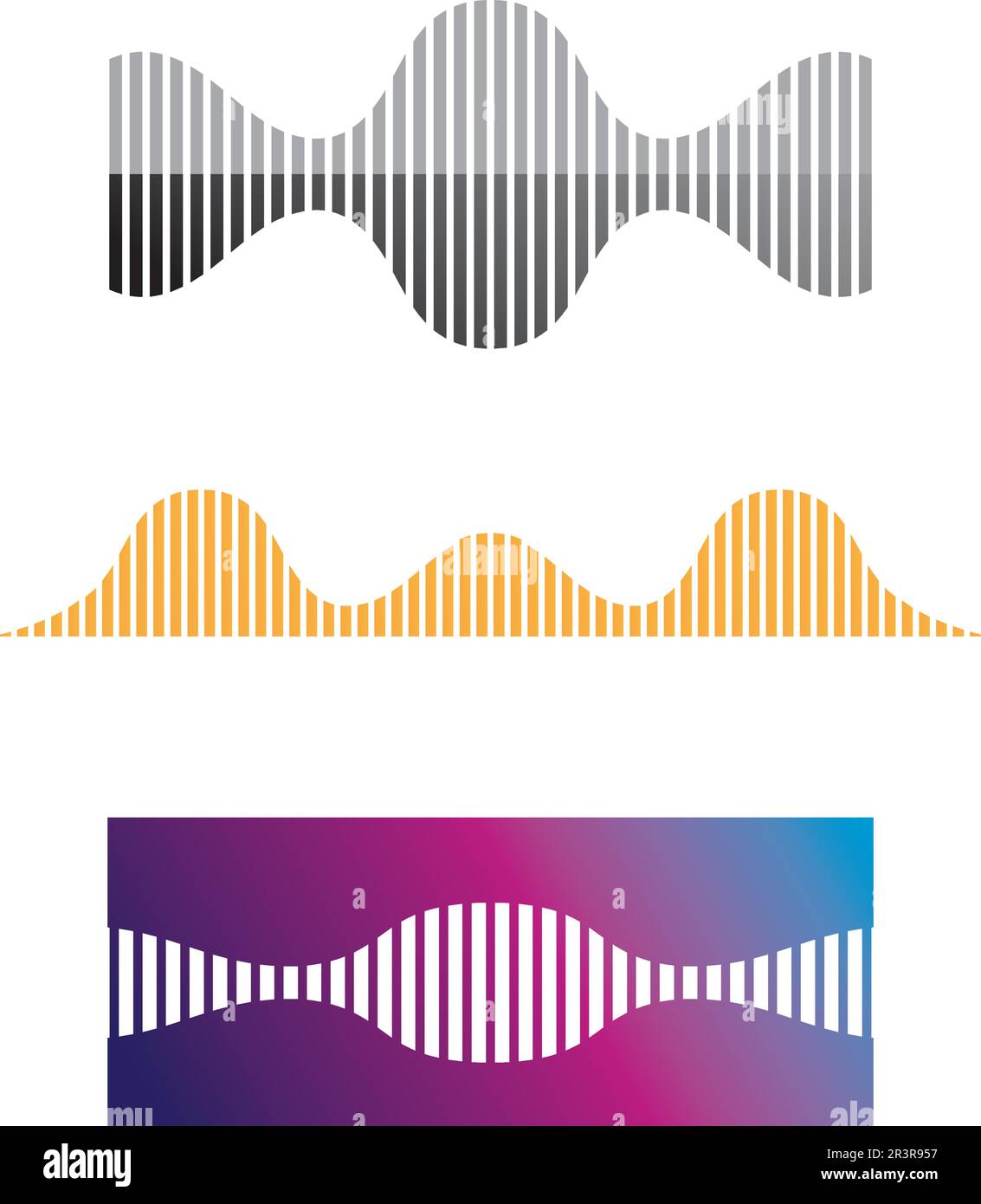 illustration of the sound wave icon vector icon template logo Stock ...
