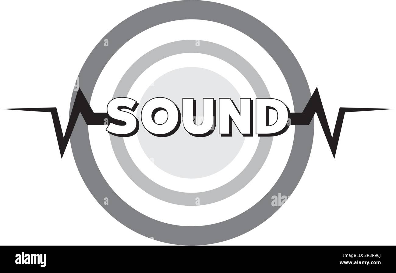 illustration of the sound wave icon vector icon template logo Stock ...