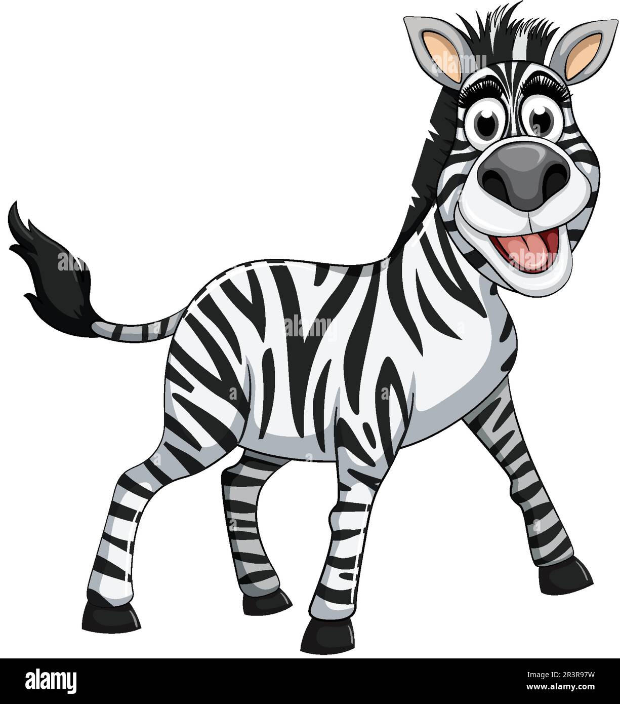A Zebra Cartoon Character Cartoon Character illustration Stock Vector ...