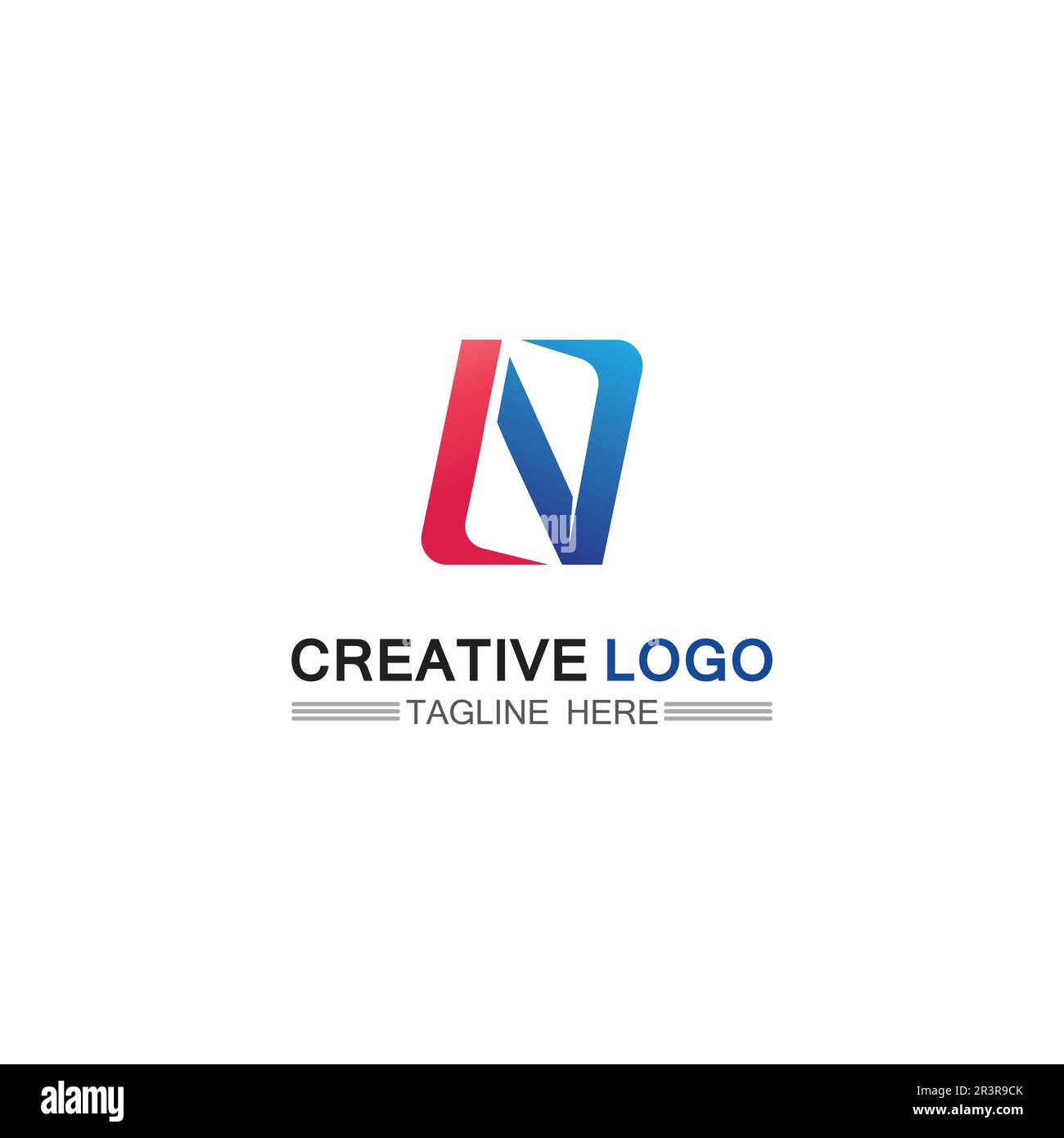 N logo font company logo business and letter initial N design vector ...