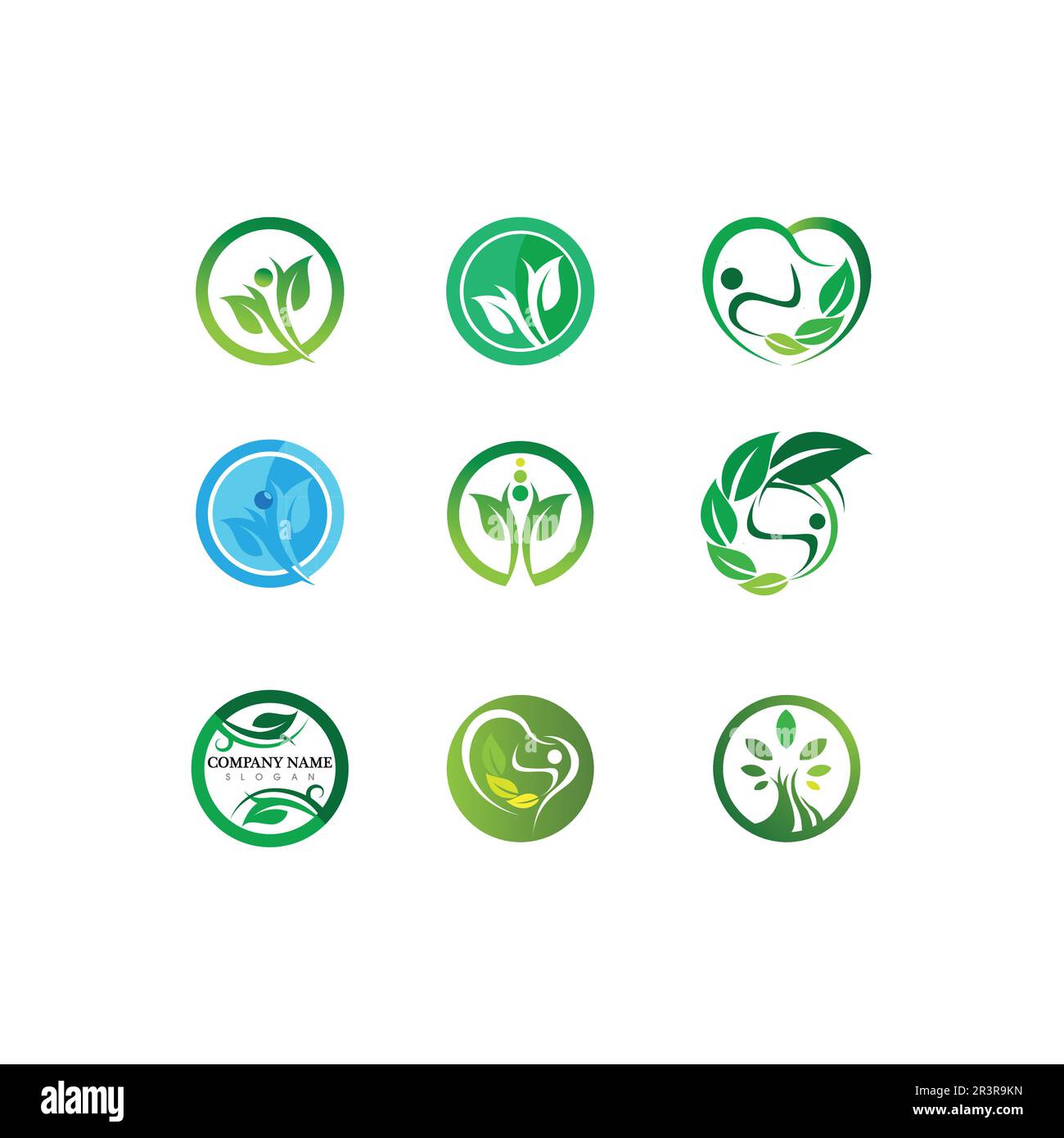 Logos of green Tree leaf ecology nature element vector Stock Vector ...
