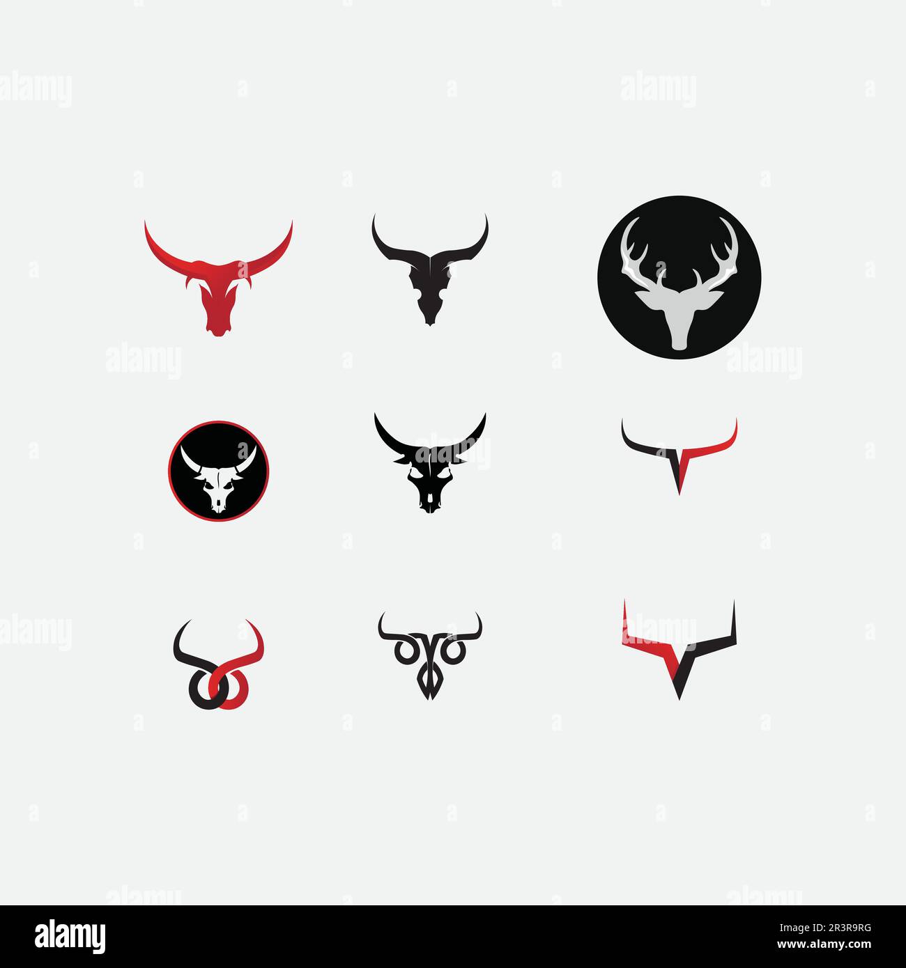 Bull and buffalo head cow animal mascot logo design vector for sport ...
