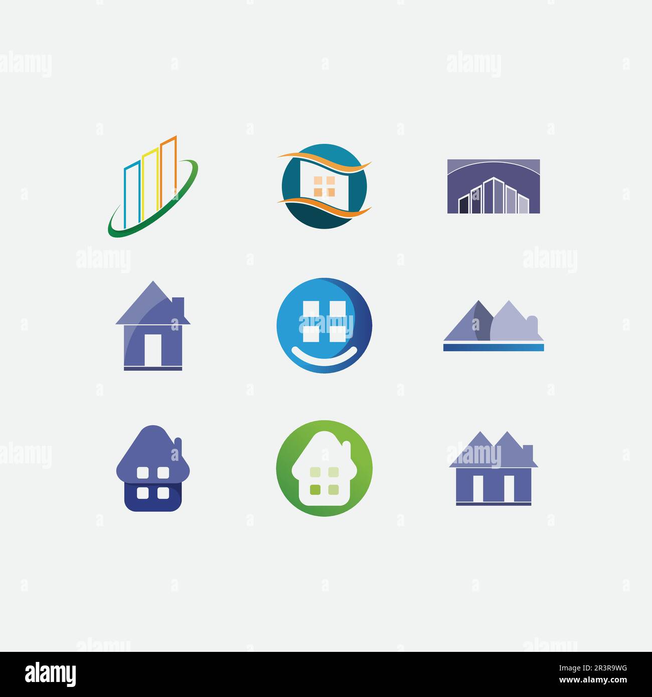 Real estate and home buildings vector logo icons template Stock Vector ...