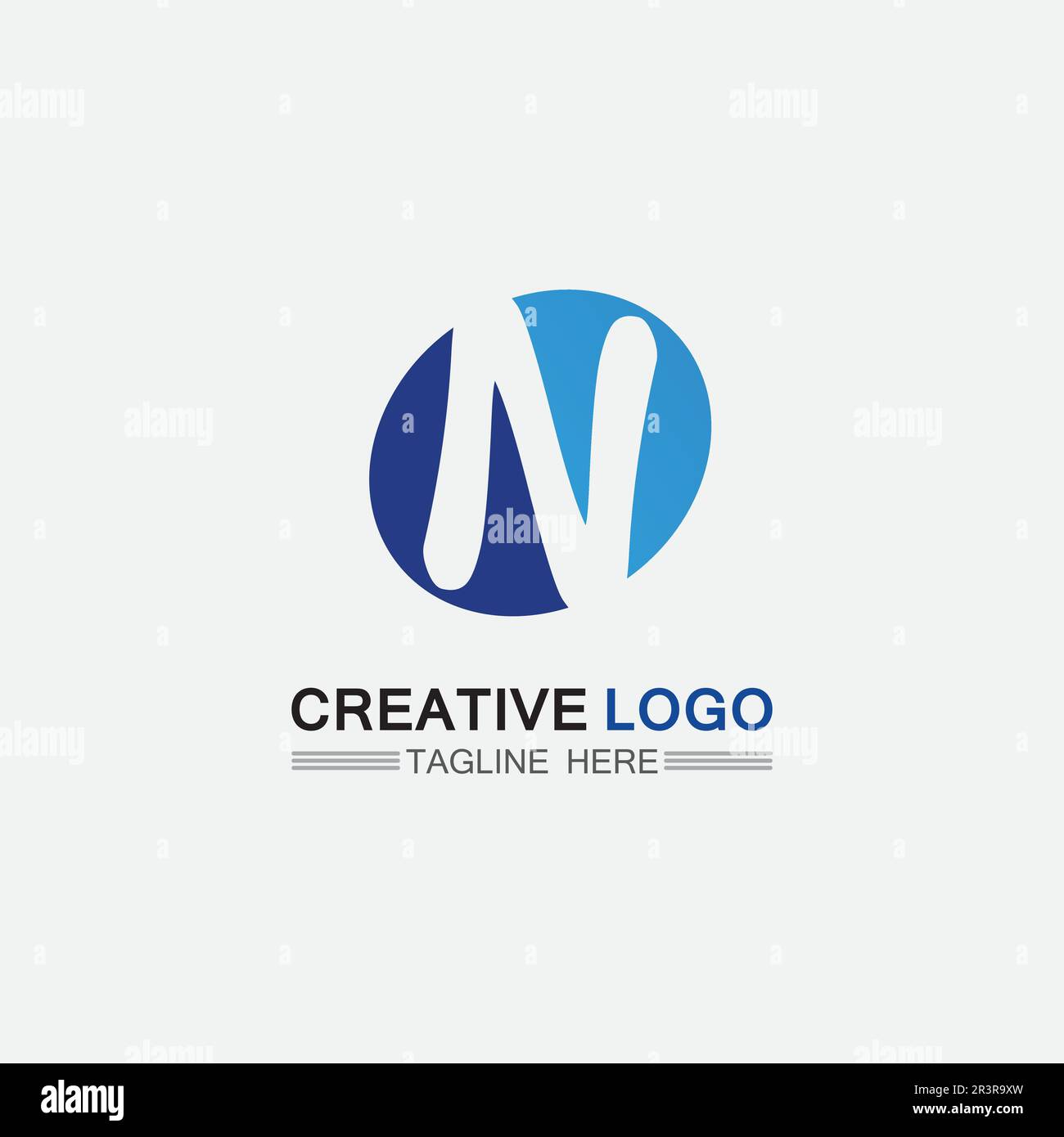 N logo font company logo business and letter initial N design vector ...