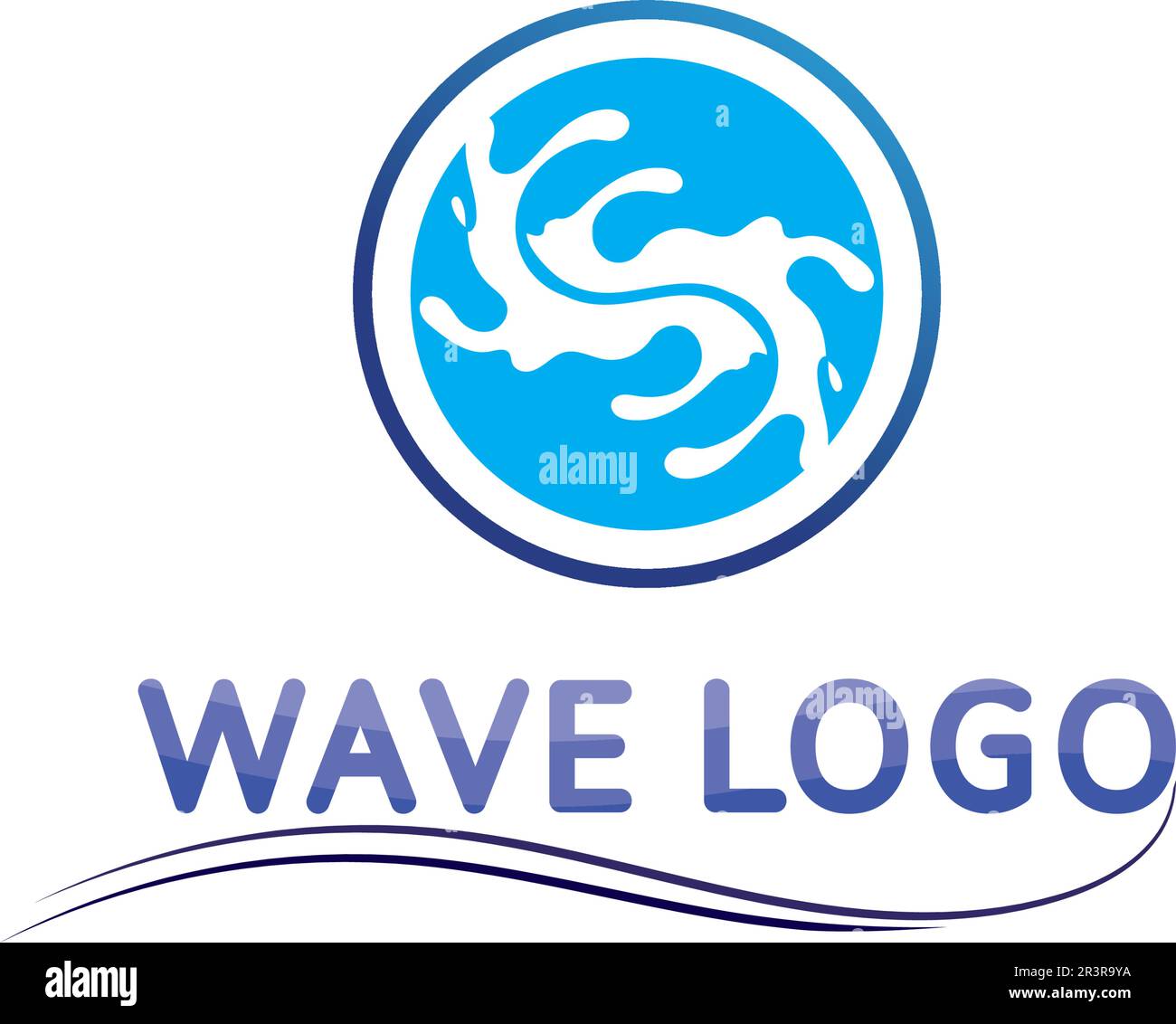 water and Waves beach logo and symbols template icons app Stock Vector ...