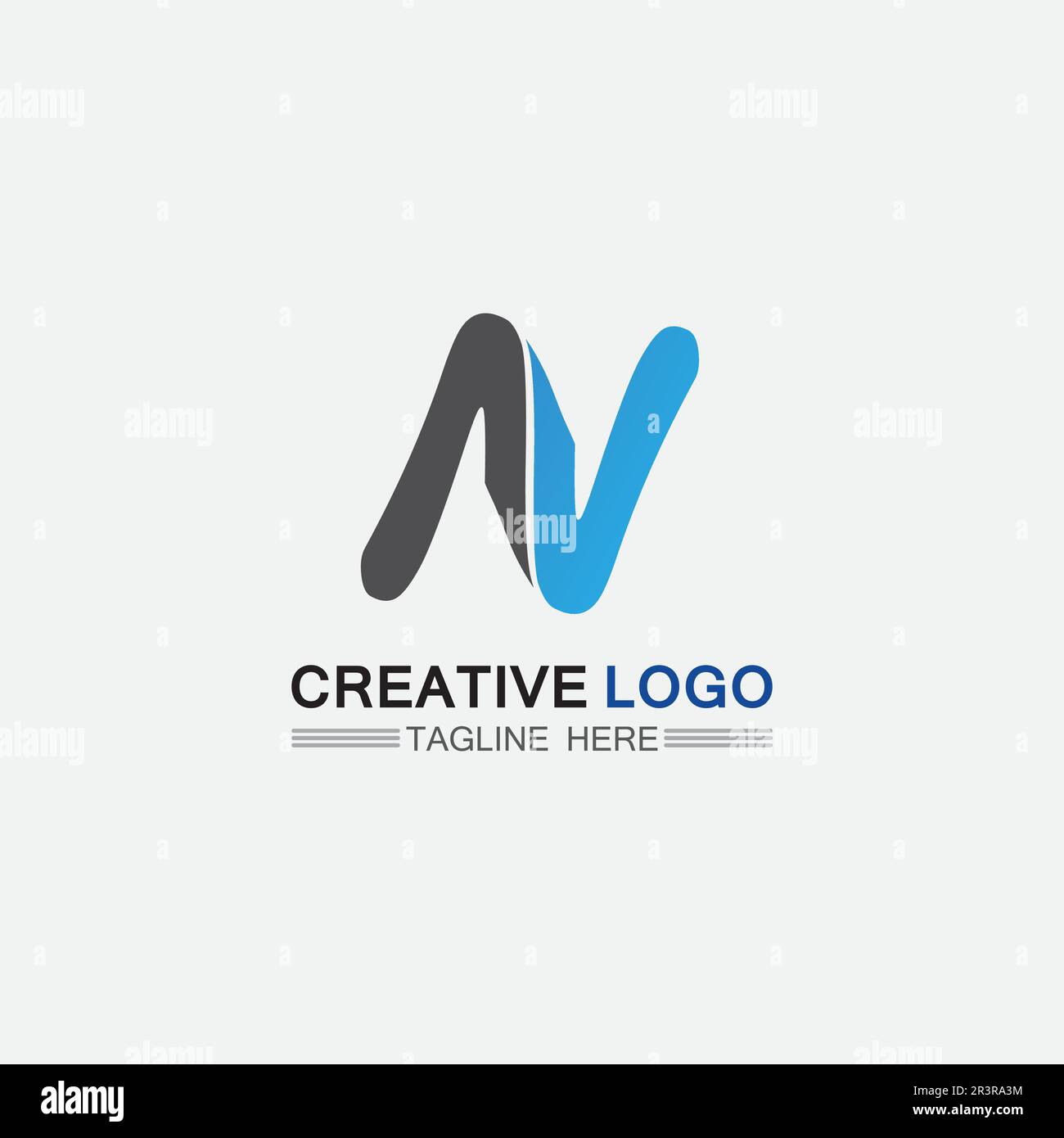 N logo font company logo business and letter initial N design vector ...