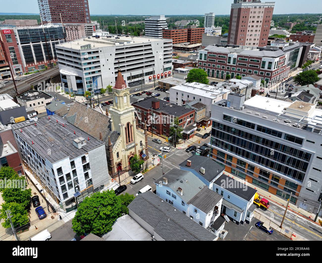 Aerial view of New Brunswick, New Jersey Stock Photo - Alamy