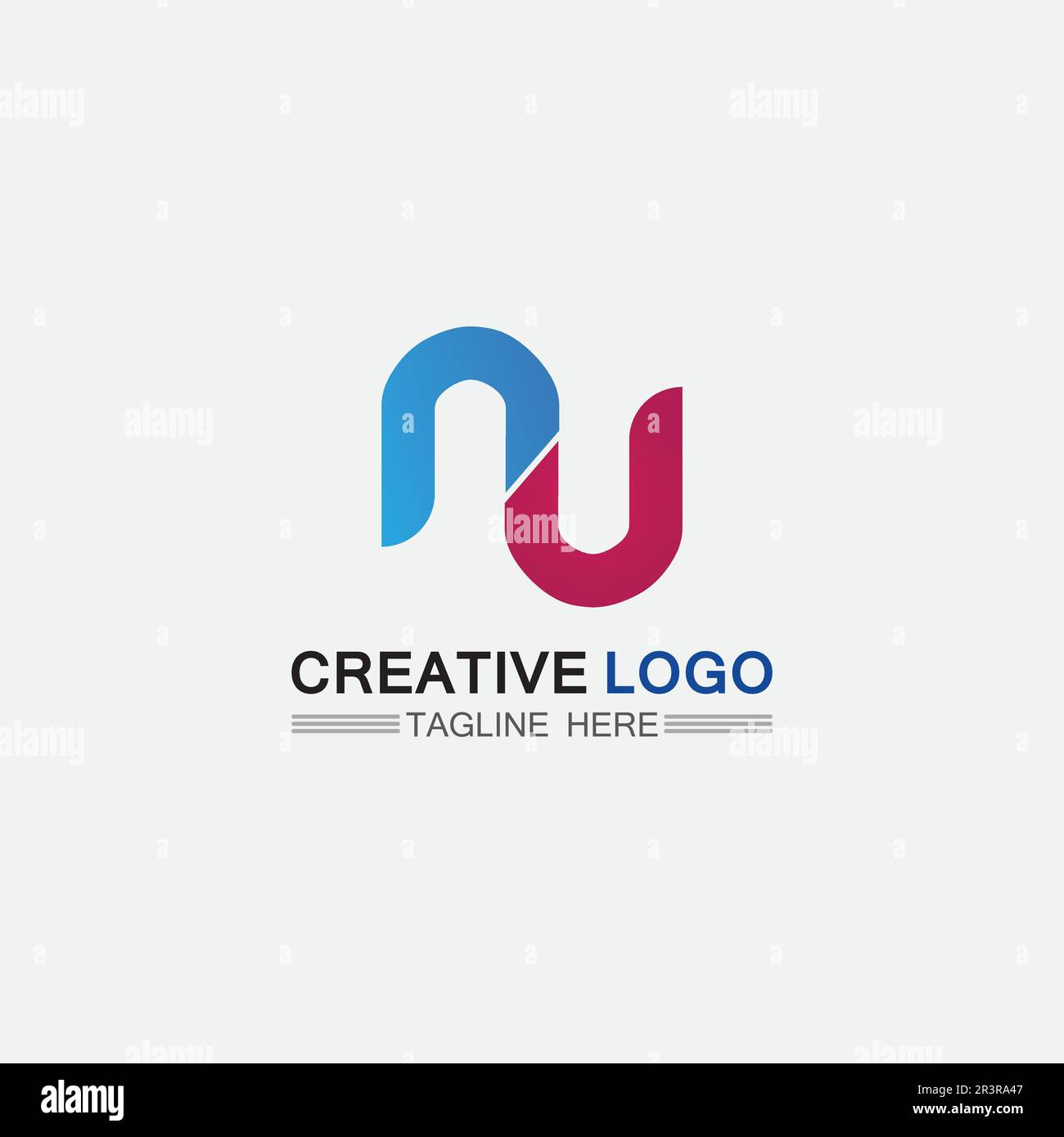 N logo font company logo business and letter initial N design vector ...