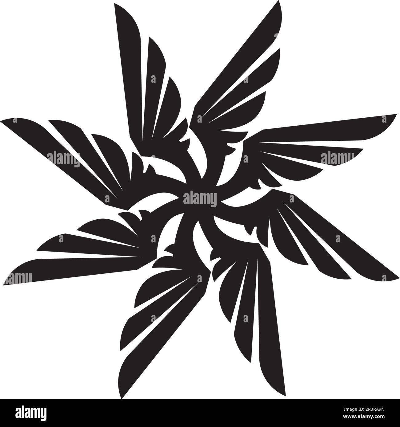 Black wing logo symbol for a professional designer Stock Vector Image ...