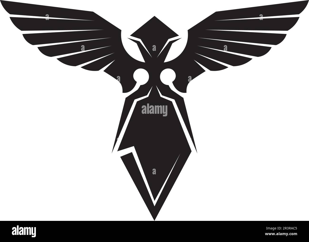 Black wing logo symbol for a professional designer Stock Vector Image ...