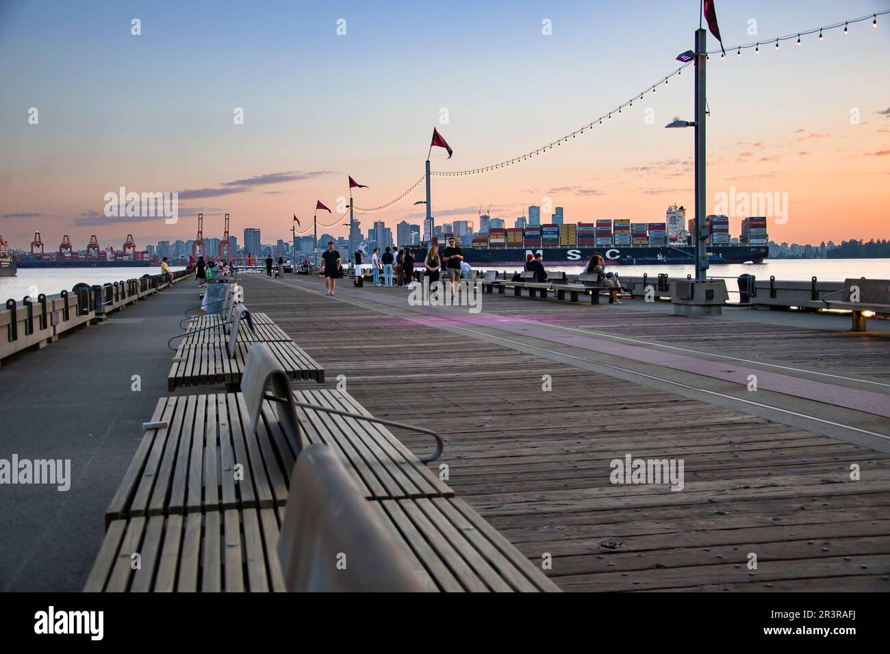 Pier at The Shipyards in North Vancouver, British Columbia, Canada ...