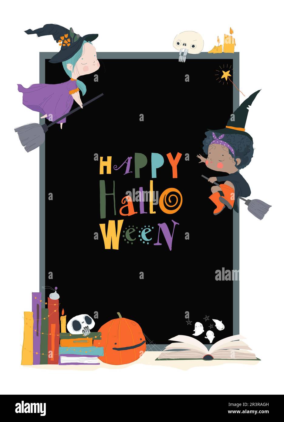 Witch book illustration Stock Vector Images - Alamy