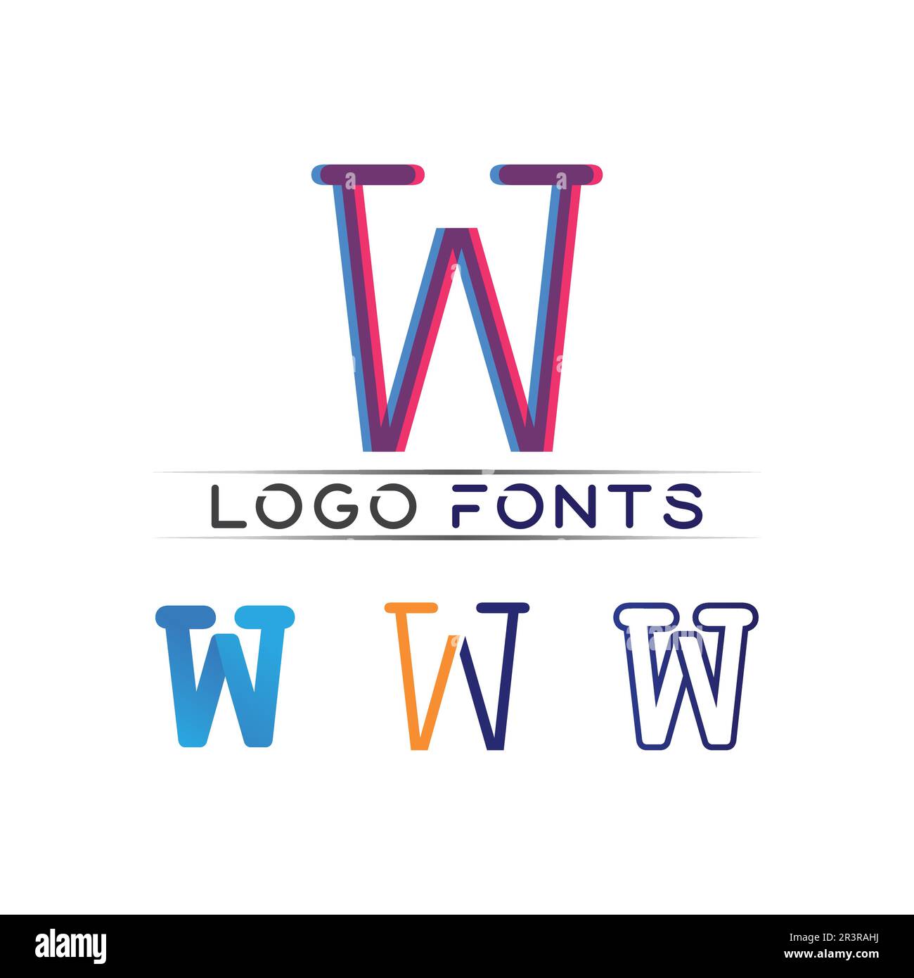 Letter w logo vector vectors hi-res stock photography and images - Alamy