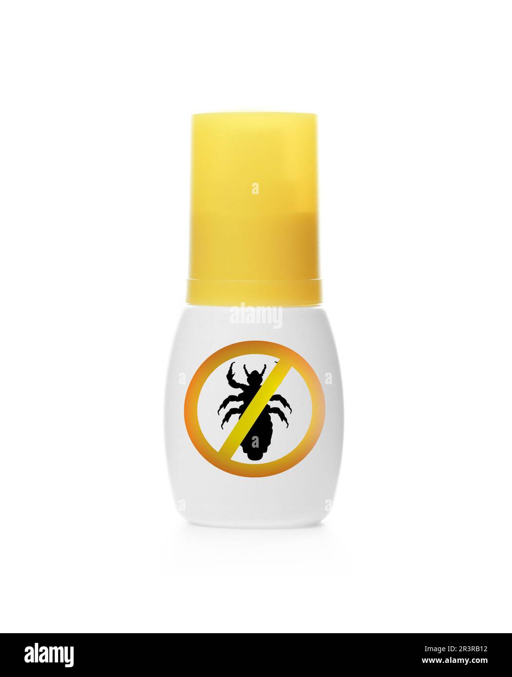 Bottle of lice spray on white background Stock Photo - Alamy
