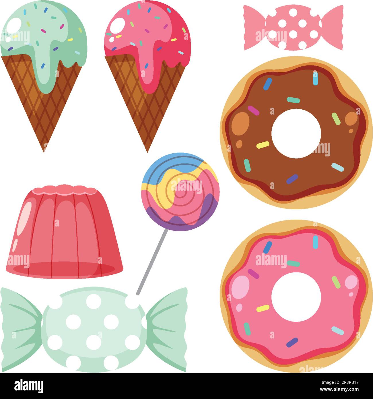 Set of sweets isolated illustration Stock Vector Image & Art - Alamy