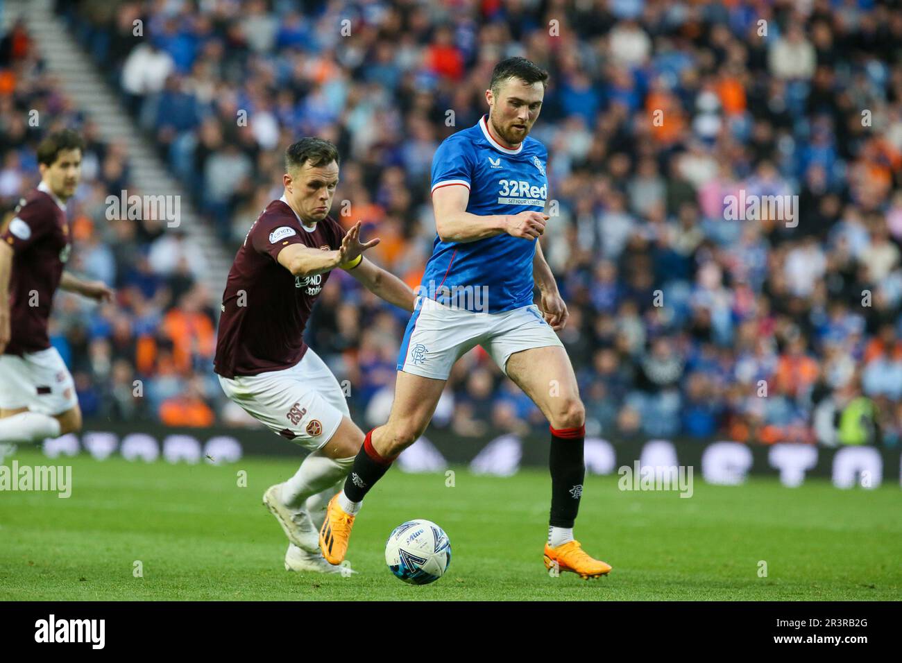 24 May 2023. Glasgow, UK. Rangers played Heart of Midlothian in the ...