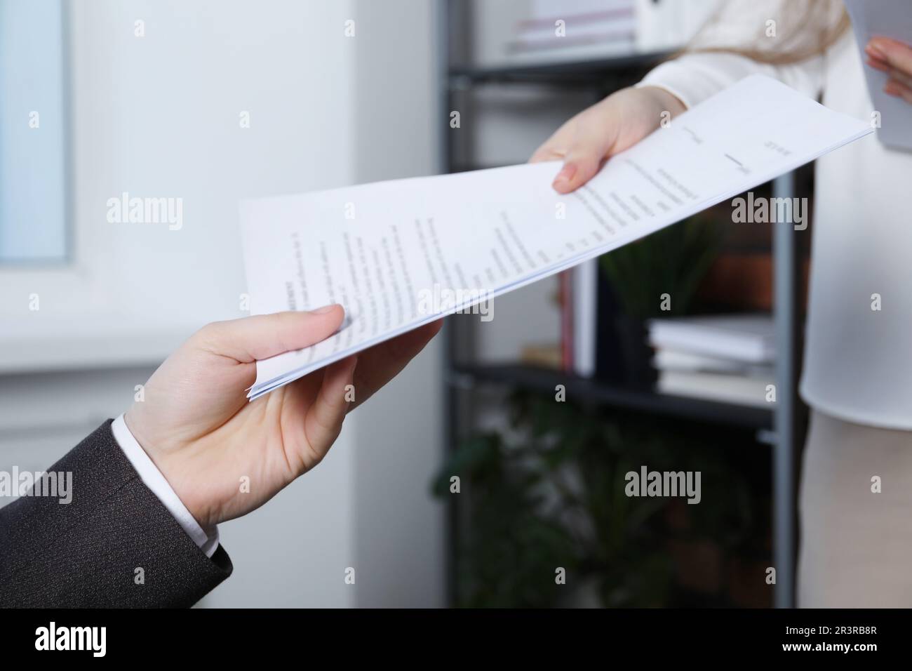 Business woman giving correspondence hi-res stock photography and ...