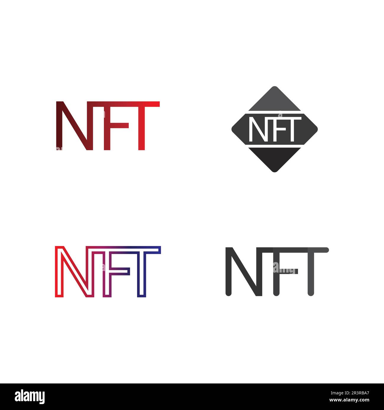 NFT letter and font technology line icon set Crypto Icon or Logo Symbol ...