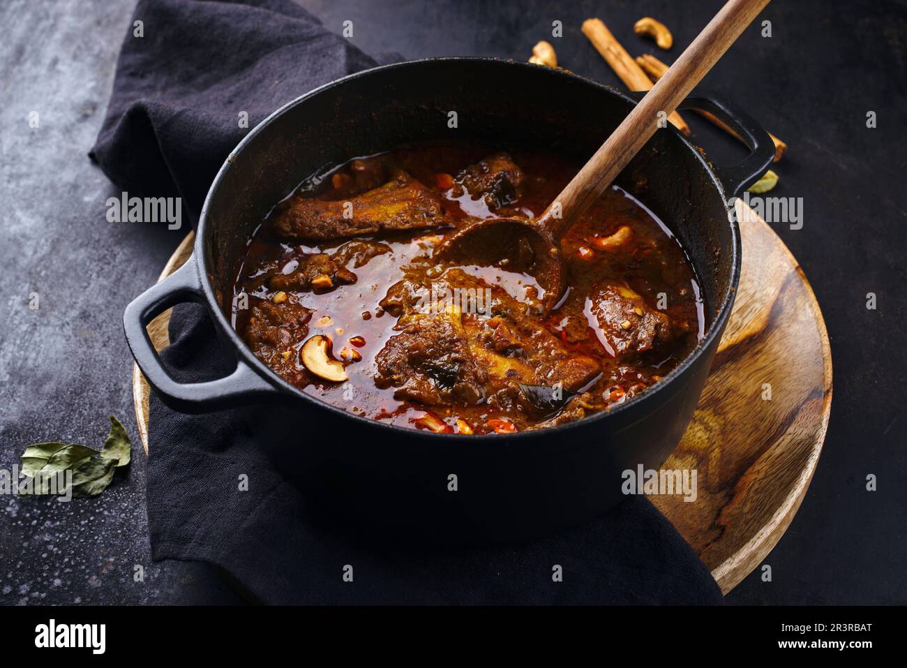 Traditional spicy Indian chicken Madras curry Rogan Josh with ...