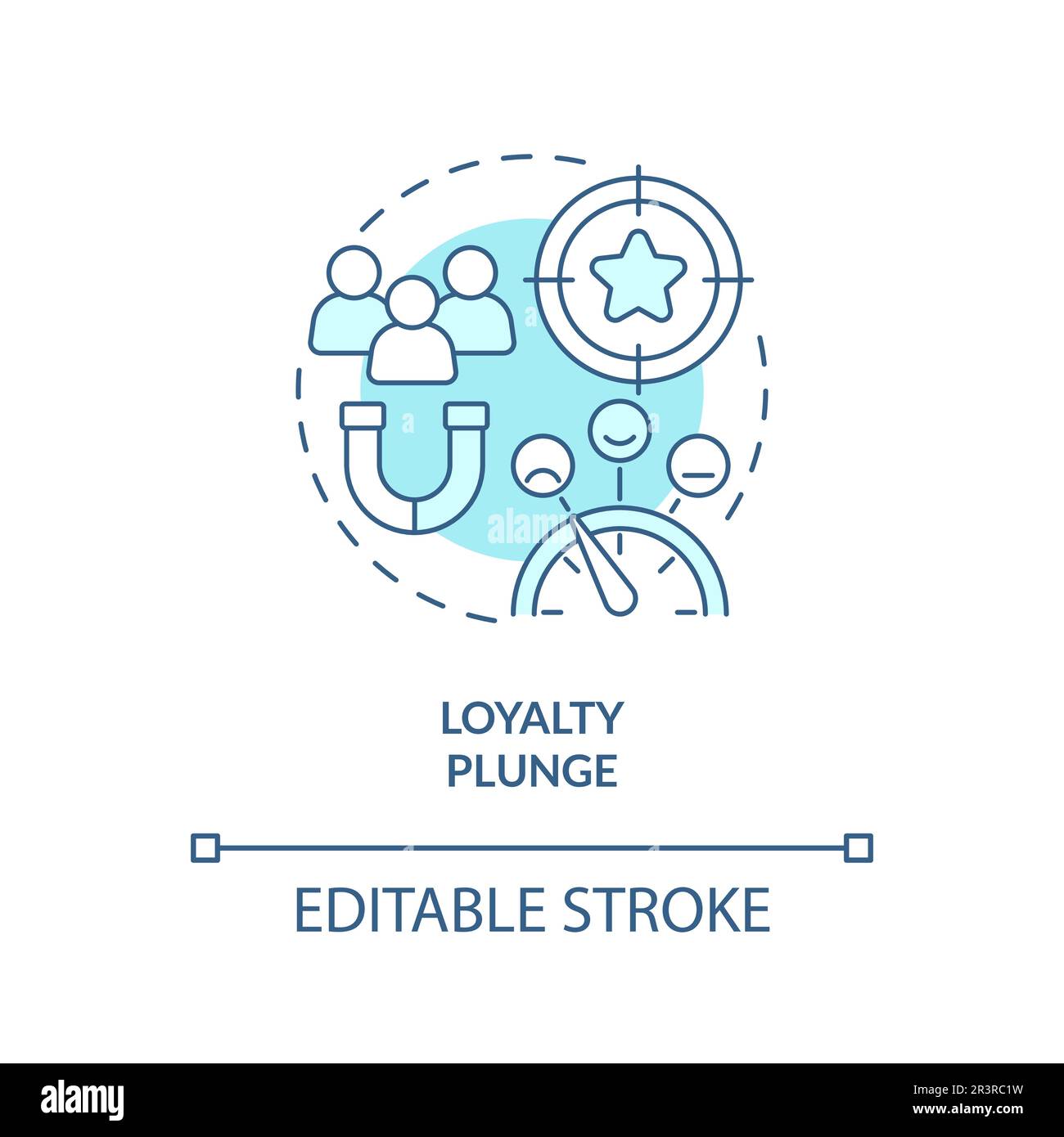 Loyalty plunge turquoise concept icon Stock Vector Image & Art - Alamy