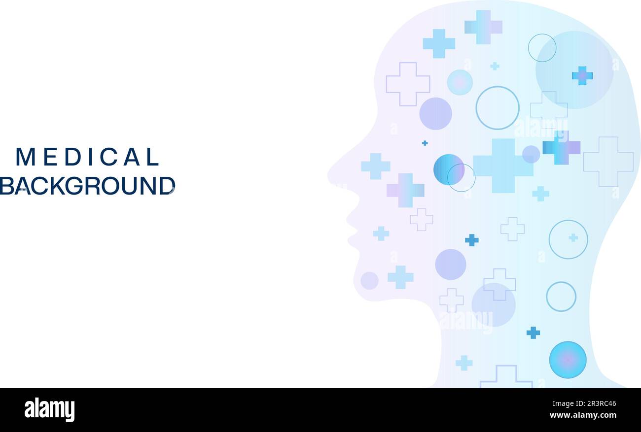 Medical molecular background with medical elements, cardiogram ...