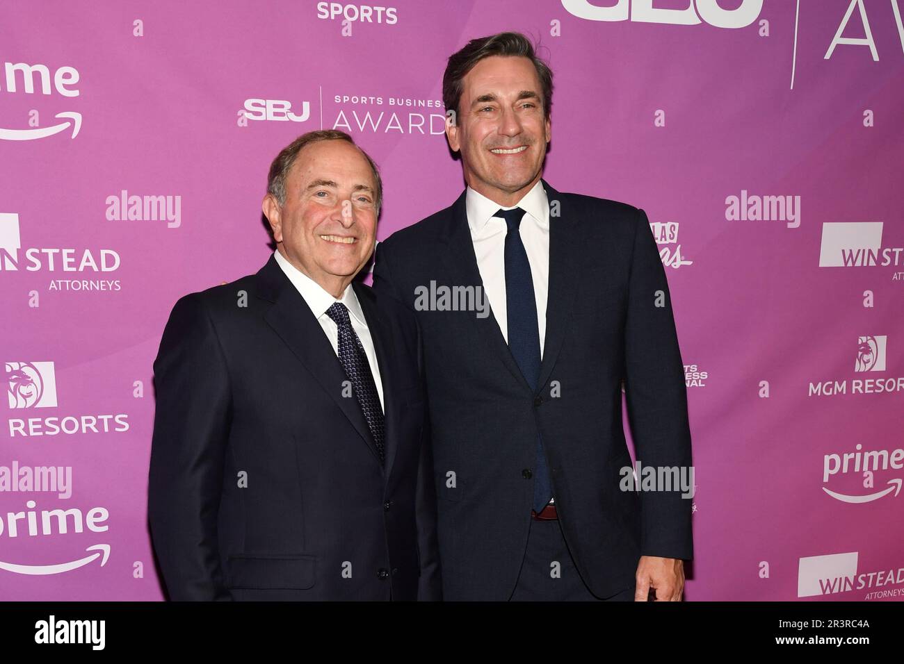 New York, USA. 24th May, 2023. NHL Commisioner Garry Bettman and actor ...