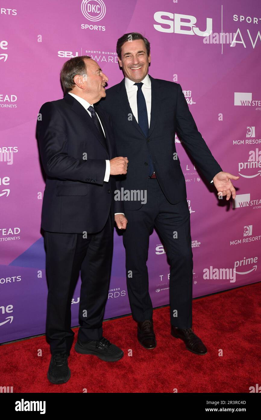 New York, USA. 24th May, 2023. NHL Commisioner Garry Bettman and actor ...