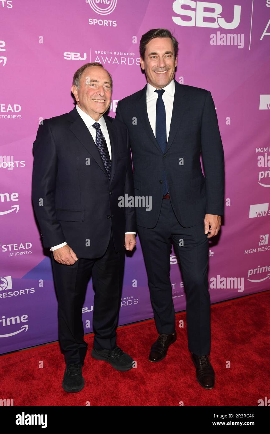 New York, USA. 24th May, 2023. NHL Commisioner Garry Bettman and actor ...
