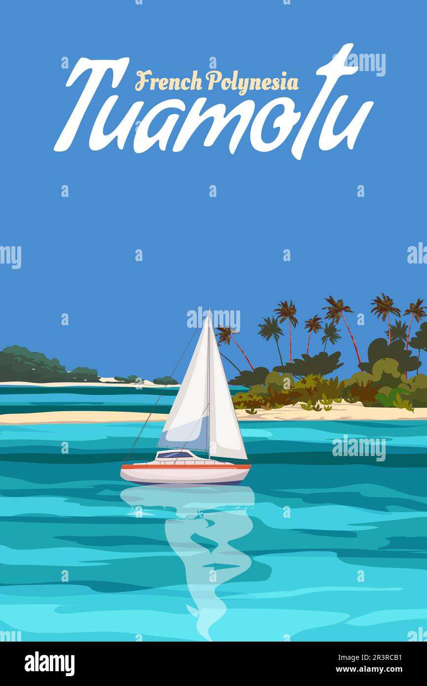 Polynesia boat illustration Stock Vector Images - Alamy