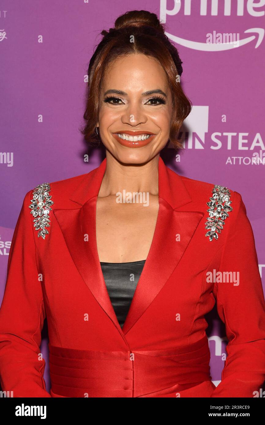 New York, USA. 24th May, 2023. ESPN Anchor Elle Duncan walking the red ...