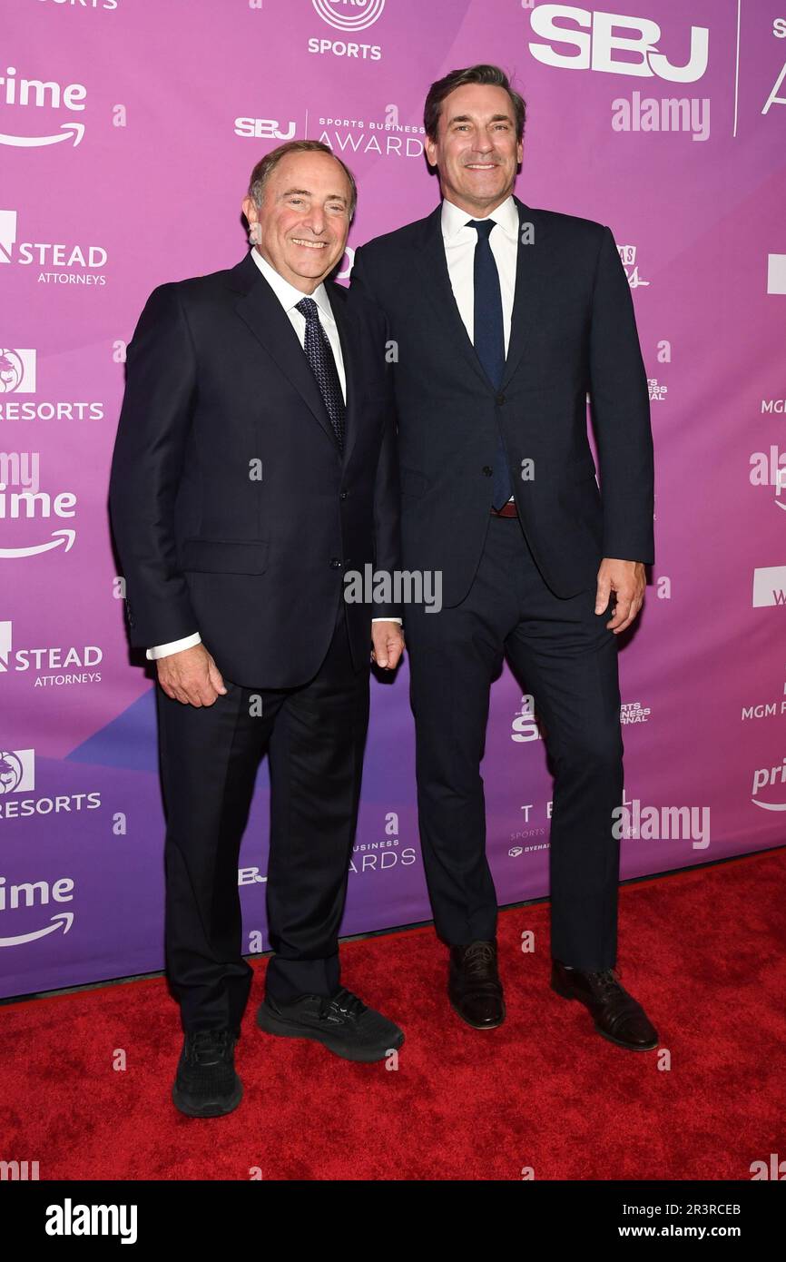 New York, USA. 24th May, 2023. NHL Commisioner Garry Bettman and actor ...