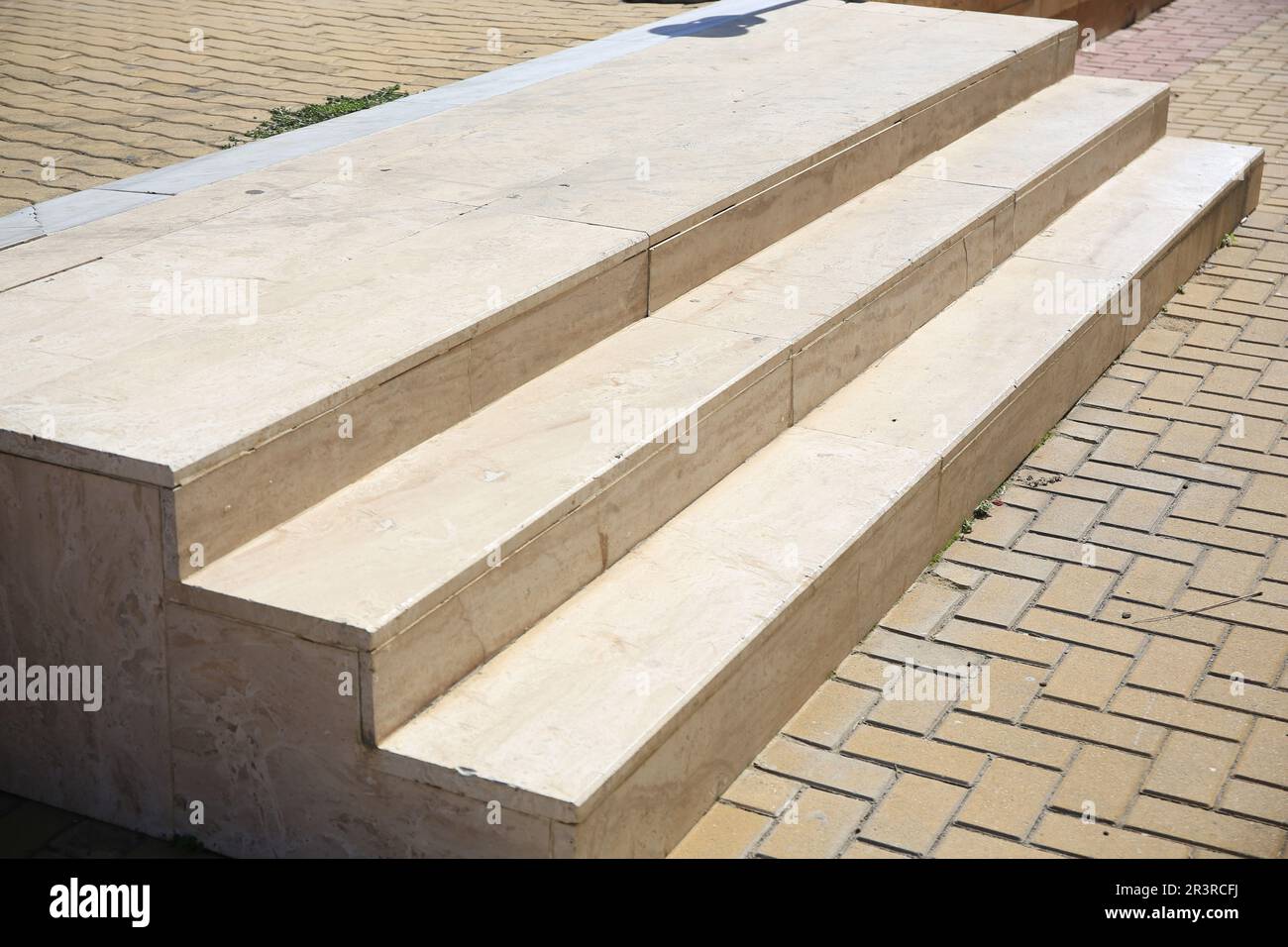 View of beautiful concrete stairs on city street Stock Photo - Alamy