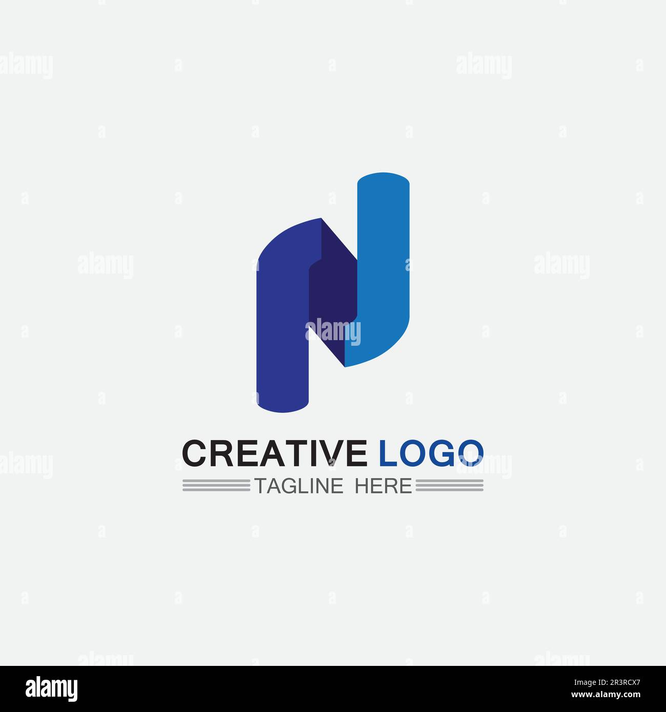 N logo font company logo business and letter initial N design vector ...