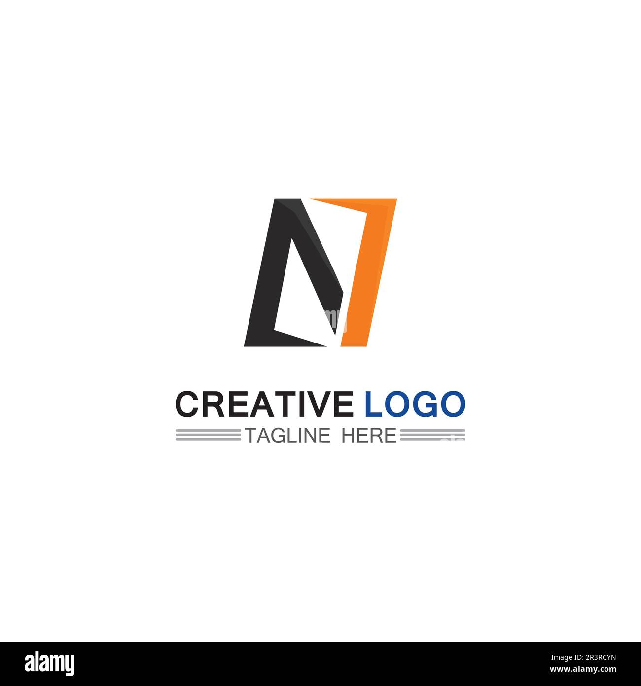 N logo font company logo business and letter initial N design vector ...