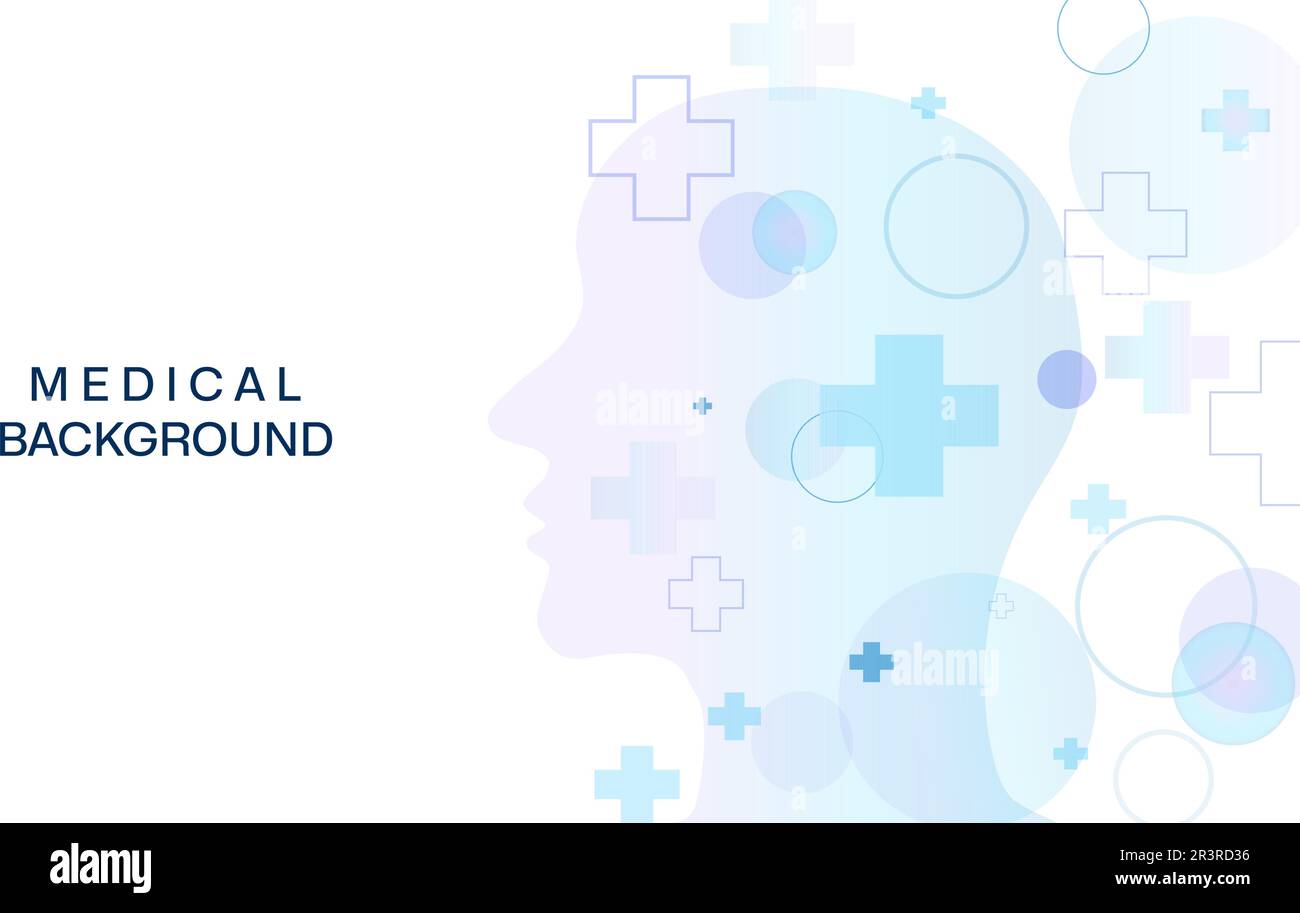 Medical molecular background with medical elements, cardiogram ...