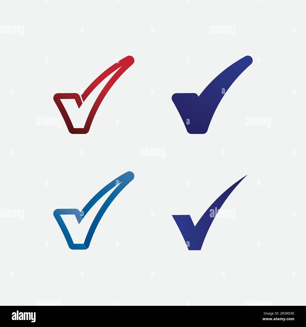 Checklist check mark logo vector or icon. Tick symbol in green color ...